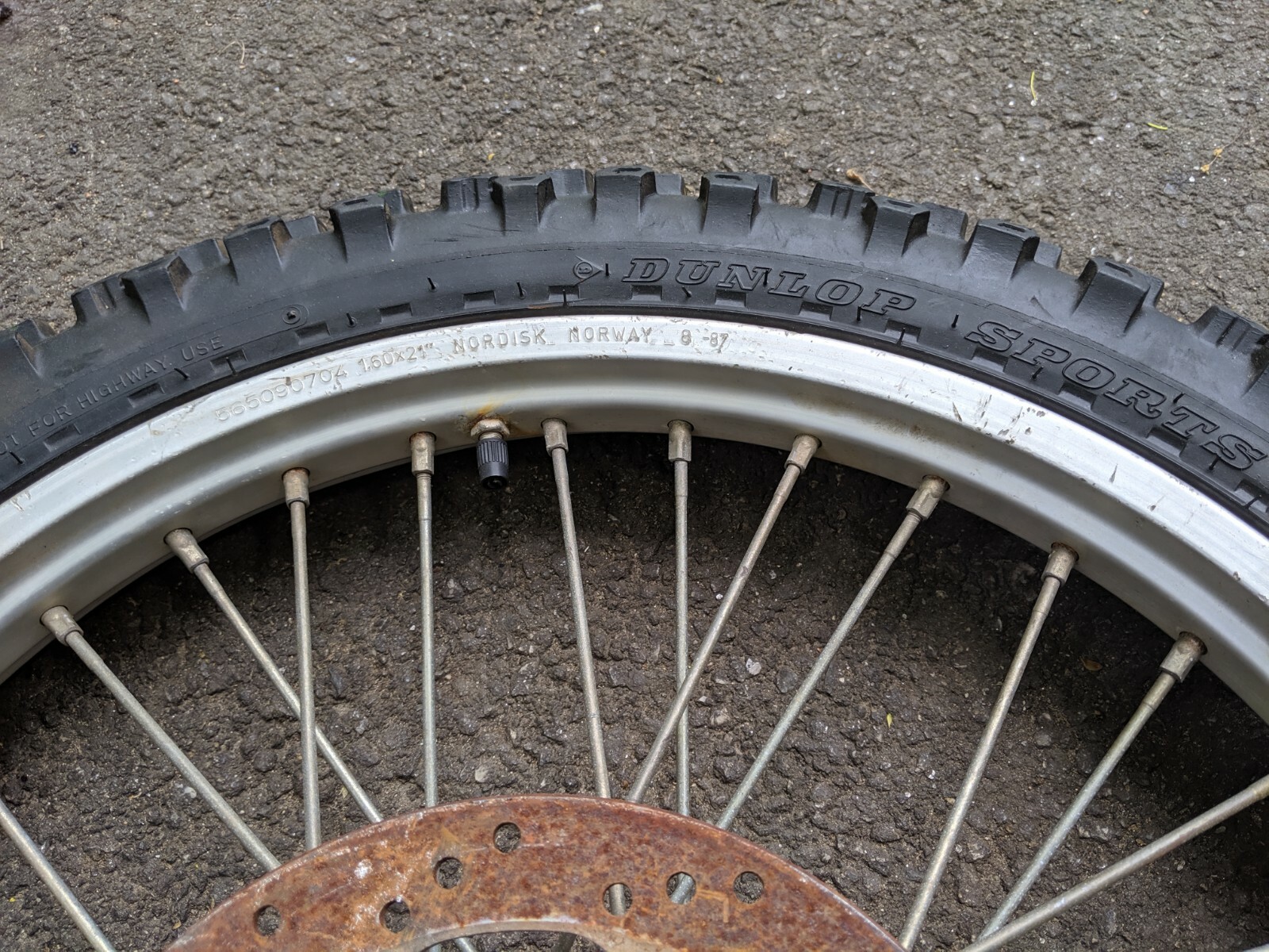 KTM Dunlop Sports K490 80/100-21 Nordisk 1.60x21" Wheel | eBay