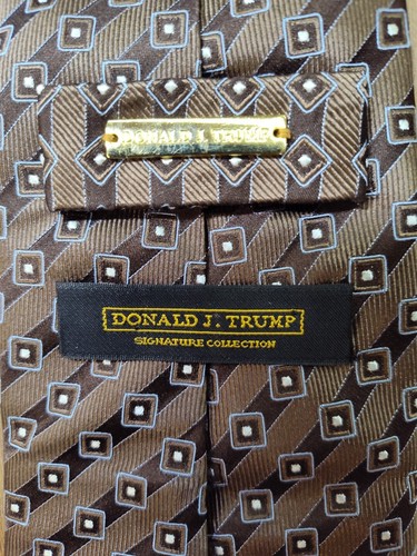 Donald J. Trump Signature Collection Silk 57x4" Necktie Geometric ...