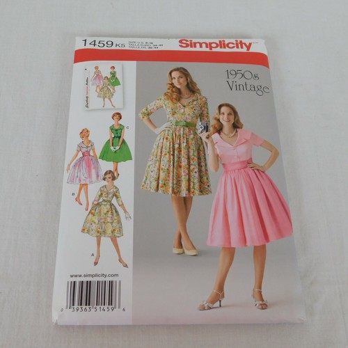 Simplicity 1459 Sewing Pattern 1950s Vintage Retro Dresses Uncut Sizes ...