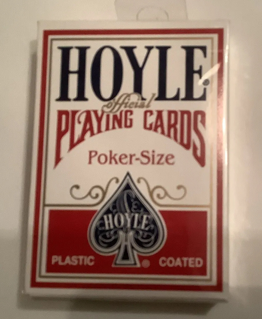 Red Hoyle Playing Cards No. 1201 Poker Size Plastic Coated New Sealed ...