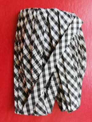 32 10/12ft Black White Silver Slanting Band Cotton 0 5/8in N | eBay