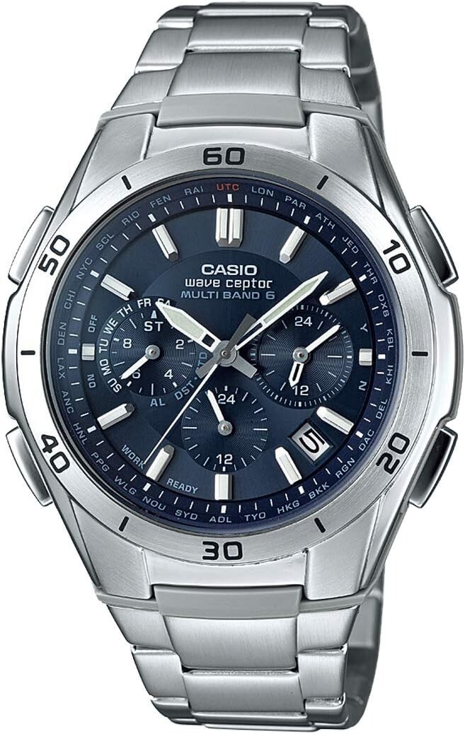 CASIO WAVE CEPTOR WVQ-M410DE-2A2JF Blue Dial Tough Solar Atomic Radio ...