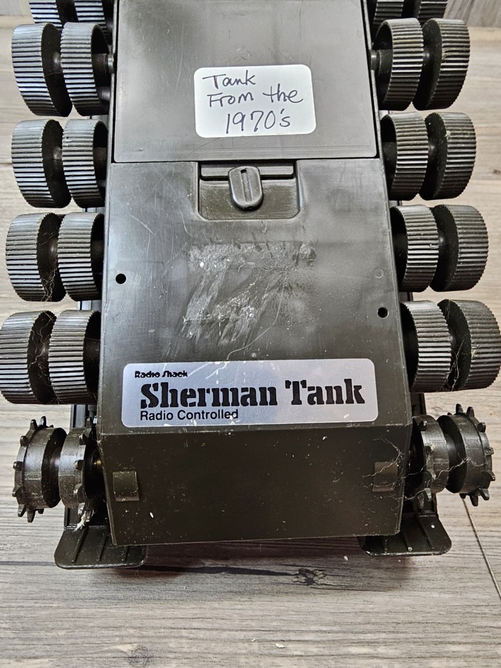 Sherman Tank 60-4059 Radio Controlled Radio Shack 1985 Works No Tracks ...