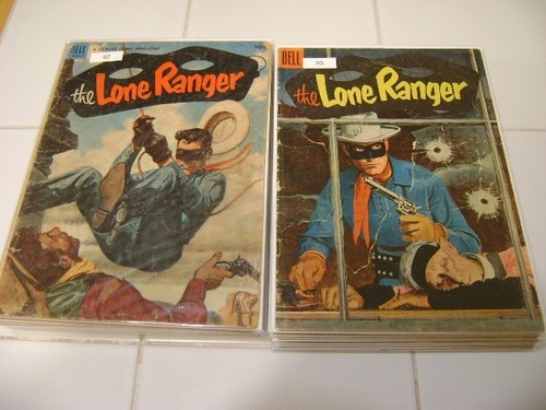 DELL THE LONE RANGER 62-104 24 COMICS TONTO SILVER SCOUT 1953 GOLDEN ...