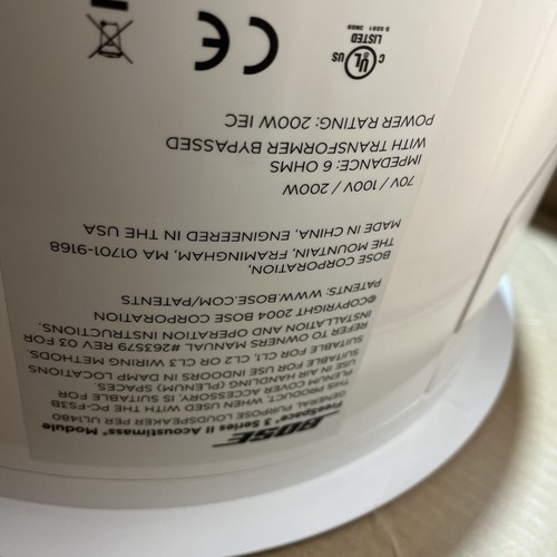 Bose FreeSpace 3 Flush-Mount Acoustimass Bass Module, White, Single ...