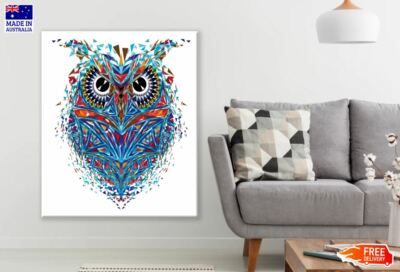 Abstract Owl Design Portrait Canvas Collection Home Decor Wall Print ...