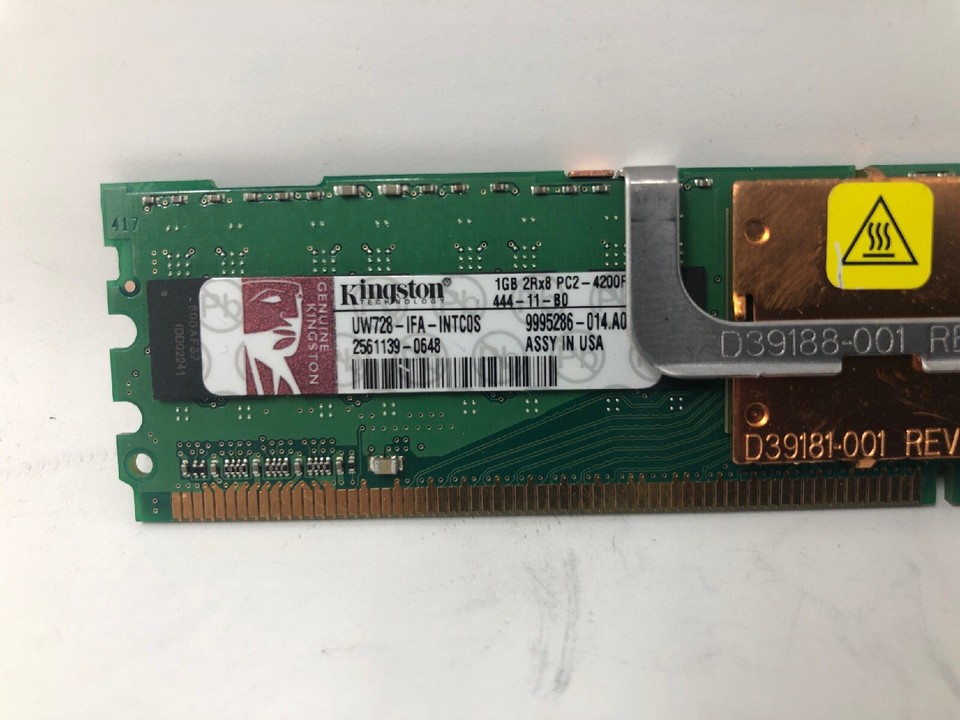 Kingston 2GB (2 x 1GB) PC2-4200F DDR2 RAM UW728-IFA-INTC0S TESTED | eBay