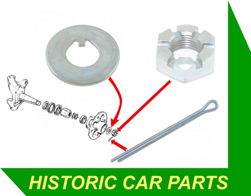 MGB ROADSTER MGBGT 1962-80 - Front Hub CASTELLATED NUT, WASHER, SPLIT ...