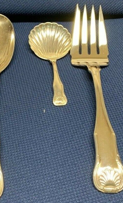 KIRK STIEFF STERLING SILVER KIRK KING NUT SPOON AND LARGE COLD MEAT ...