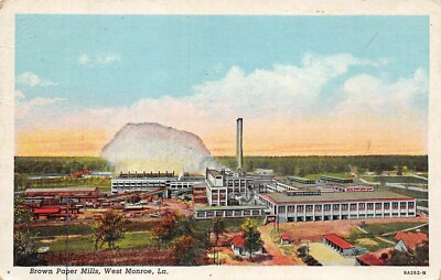 # A1465 WEST MONROE, LA. POSTCARD, BROWN PAPER MILLS | eBay