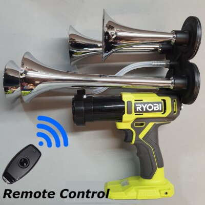 Ryobi Train Air Horn + Remote Control Quad 18V Drill Impact Sports Boat ...