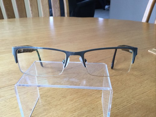 Eyeglasses Grey Bottom Rimless Prescription | eBay