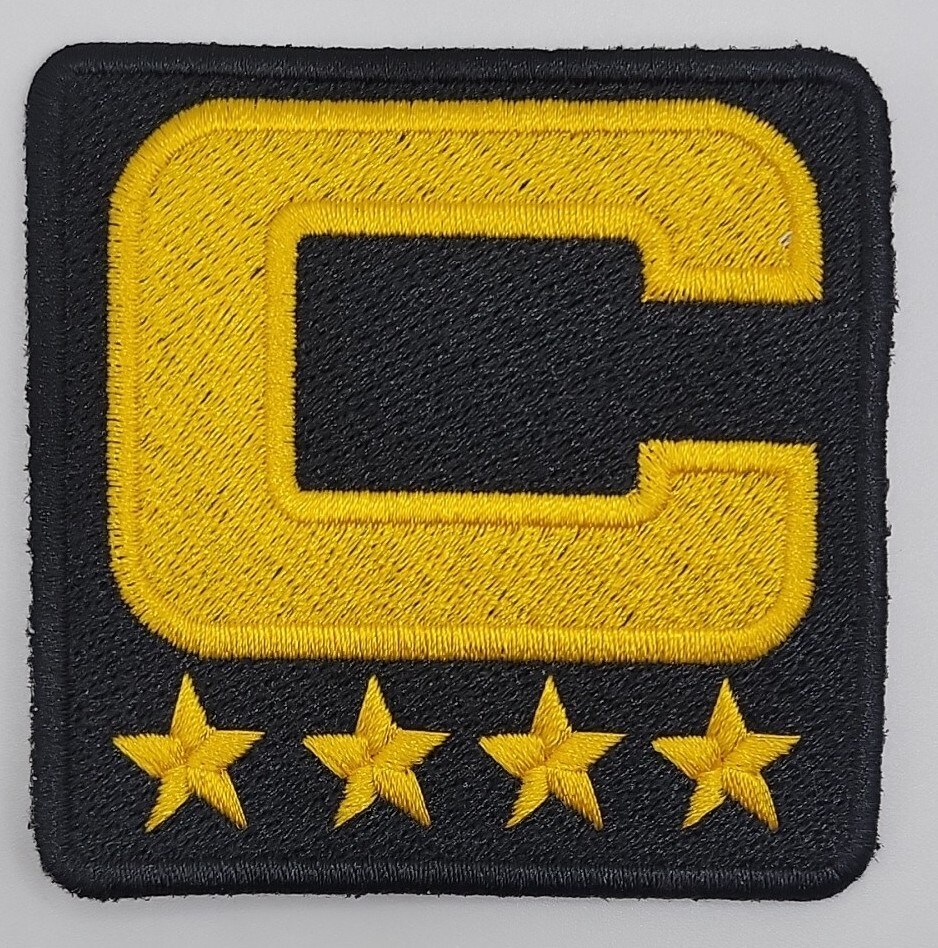 4-Star Captain C Patch Black. Yellow Gold C Bengals, Raiders, Eagles | eBay