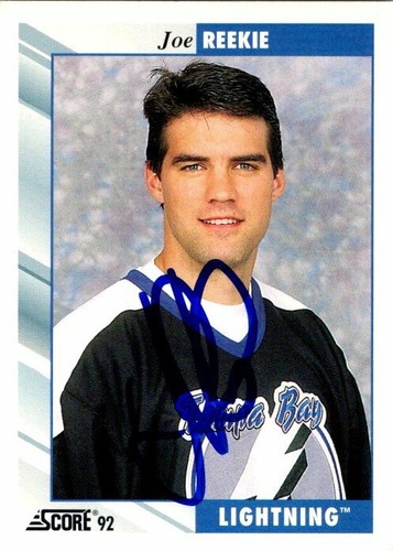 Joe Reekie Tampa Bay Lightning Hand Signed 1992-93 Score Hockey Card ...