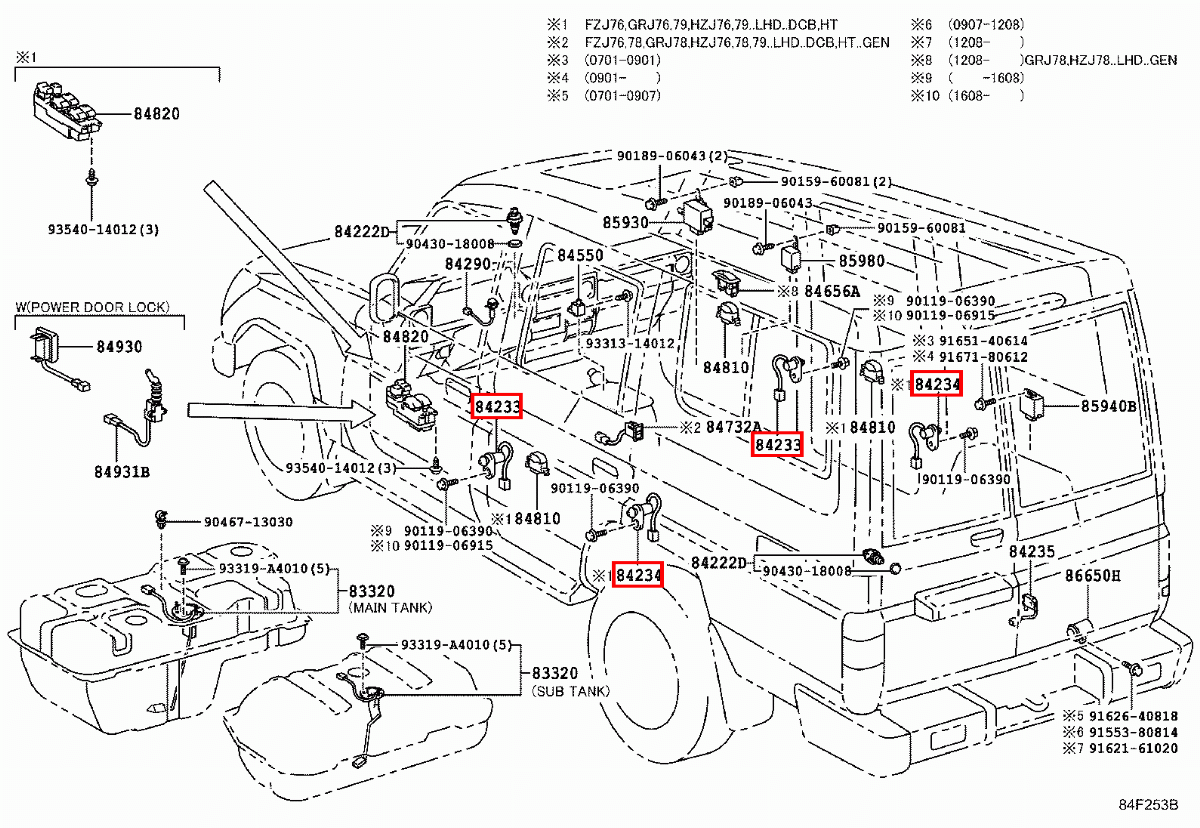 Genuine Toyota LandCruiser HZJ79 HZJ76 Door Courtesy Light Switch Inner ...