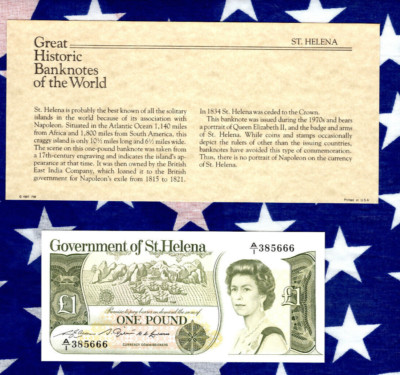 Great Historic Banknotes St Helena 1981 1 Pound UNC P-9 A/1 385666 ...