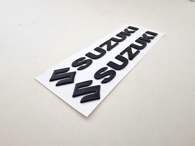 Suzuki Black 3D Badge Letters Emblem Logo Stickers Graphics Decals | eBay