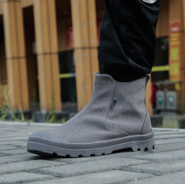 Spring Mens Casual High Top Canvas Boots Work Youth Cargo Shoes | eBay
