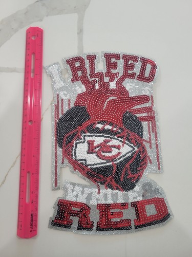 Kansas City Chiefs Sequin Patch For Heat Press | eBay