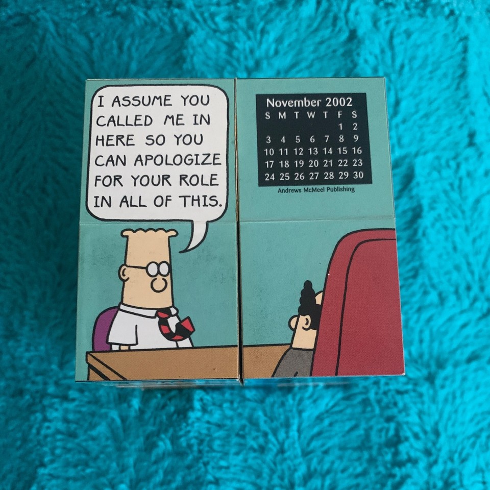 DILBERT Folding Cube Calendar 2002 | eBay