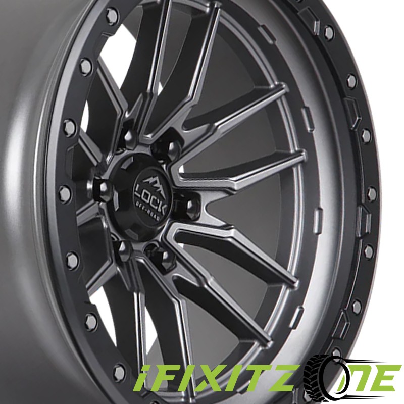 4 x Lock Offroad Krawler Matte Gray Wheels 8x180 20x10 -18et Truck Suv ...