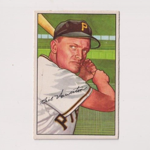 BILL HOWERTON 1952 BOWMAN BASEBALL VINTAGE CARD #119 PITTSBURGH PIRATES ...