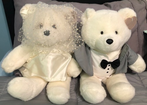 Wedding Teddy Bears Bride & Groom Summit Collection Vintage 1991 15" | eBay