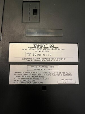 Vintage Tandy 102 Portable Computer with extras! Read! | eBay
