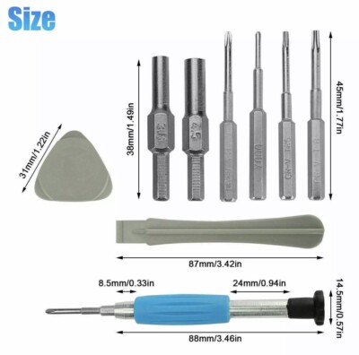 Screwdriver Set for Console Controller 8 Bit SNES Nintendo N64 Gameboy ...