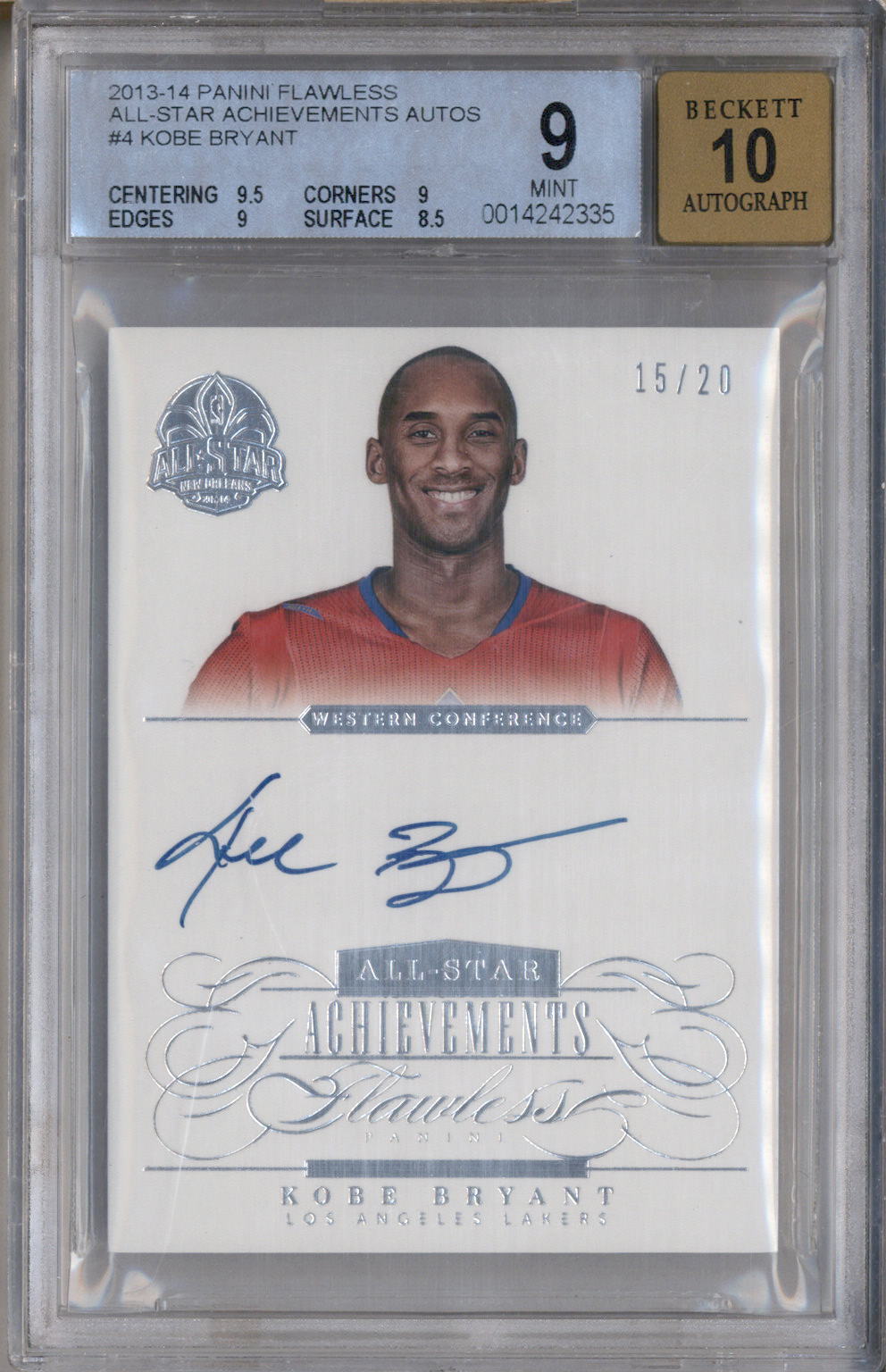 2013-14 Panini Flawless - All-Star Achievements #ASA-KB Kobe Bryant /20 ...