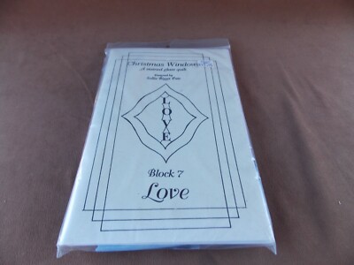 Love Block 7 Christmas Windows Stained Glass Quilt Kit Sallie Biggs ...