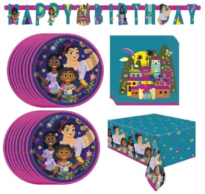Disney Encanto Birthday Plates Napkins, Table Cover, Banner (Pick What ...