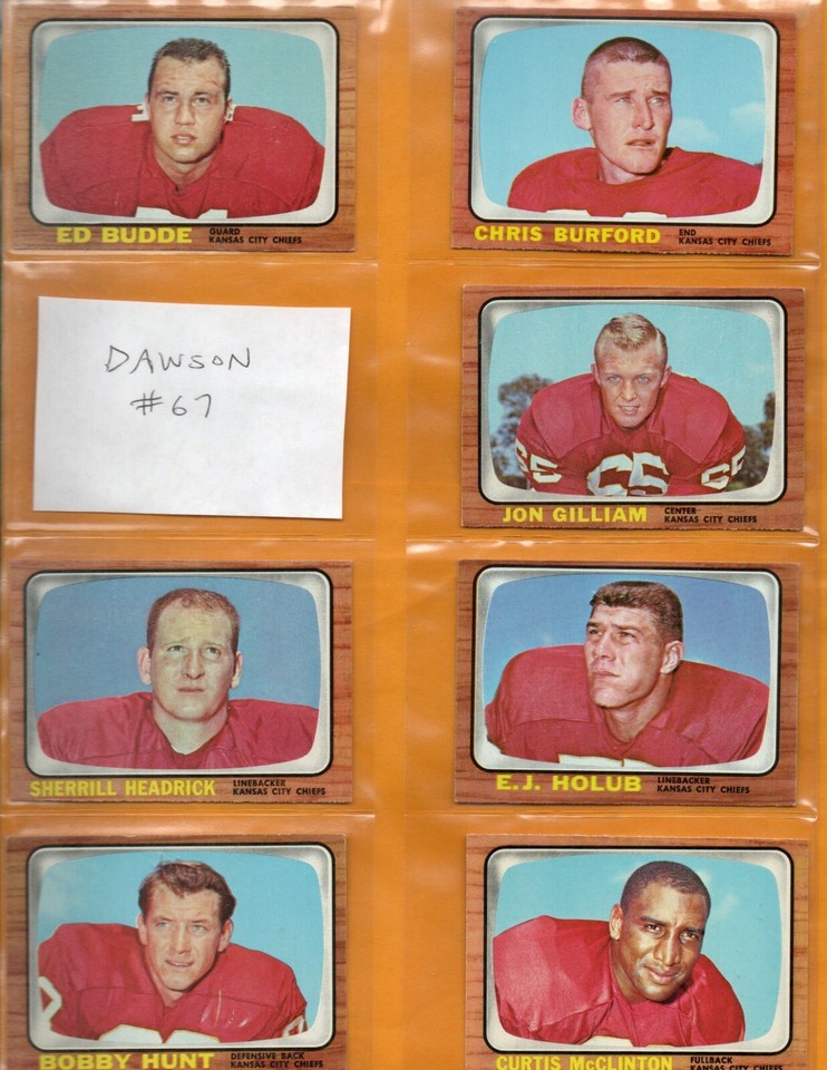 1966 Topps Football complete 132 card set Namath Shaw Dawson Alworth ...