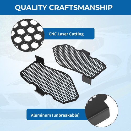 For Chevy Corvette C8 Side Intake Mesh Grille Insert Guards Aluminum ...