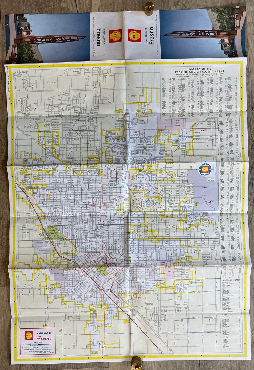 Fresno Yosemite Map With All The Streets