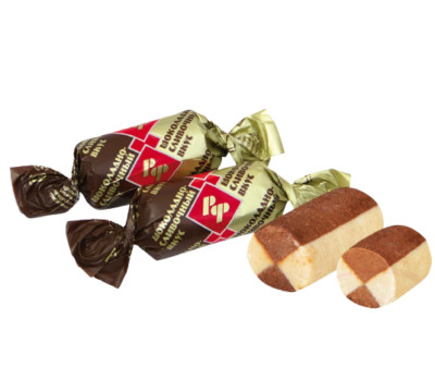 Russische Konfekt Batonchiki Rot Front mit Schoko-Sahne 1kg lose ...