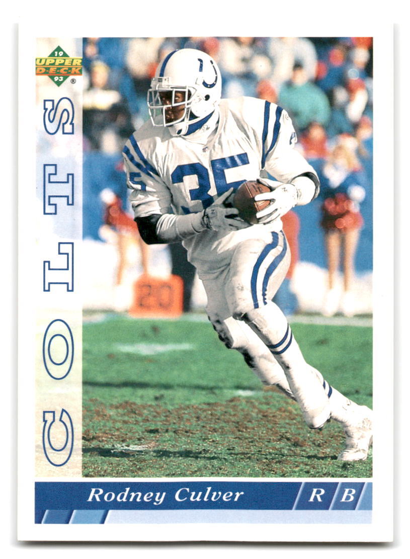 Rodney Culver 1993 Upper Deck FOOTBALL #527 Indianapolis Colts | eBay