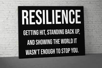 Resilience Definition Canvas Art - Motivational Inspirational Wall ...