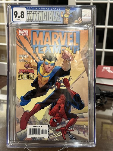Marvel Team-Up #14 CGC 9.8 Spider-Man meets Invincible Custom Label ...