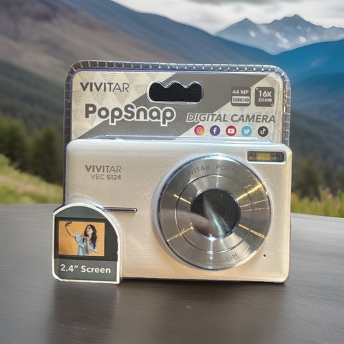 Vivitar PopSnap 2.4" Screen Digital Camera Rechargeable 44MP 1080 HD ...