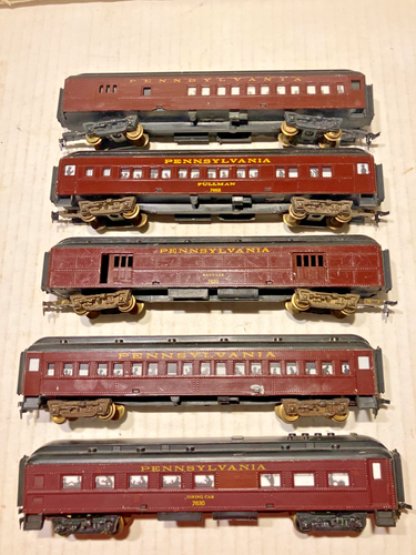 (5) VINTAGE HO SCALE PENNSYLVANIA HEAVYWEIGHT COACHES BRASS TRUCKS | eBay