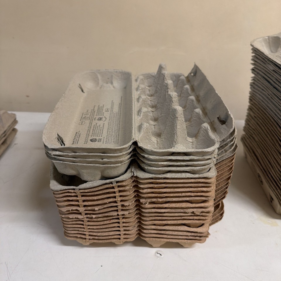 50 x 1/2 Dozen 2 x 6 Fresh Feel Barn Egg Boxes Cardboard Cartons Side ...