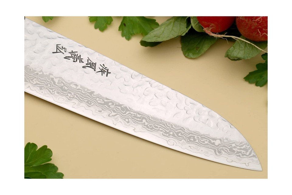 Yoshihiro VG-10 16 layers Hammered Damascus Stainless Japanese Chefs ...