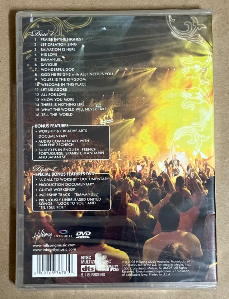 Hillsong God He Reigns Live Worship From Hillsong Church DVD New Sealed ...