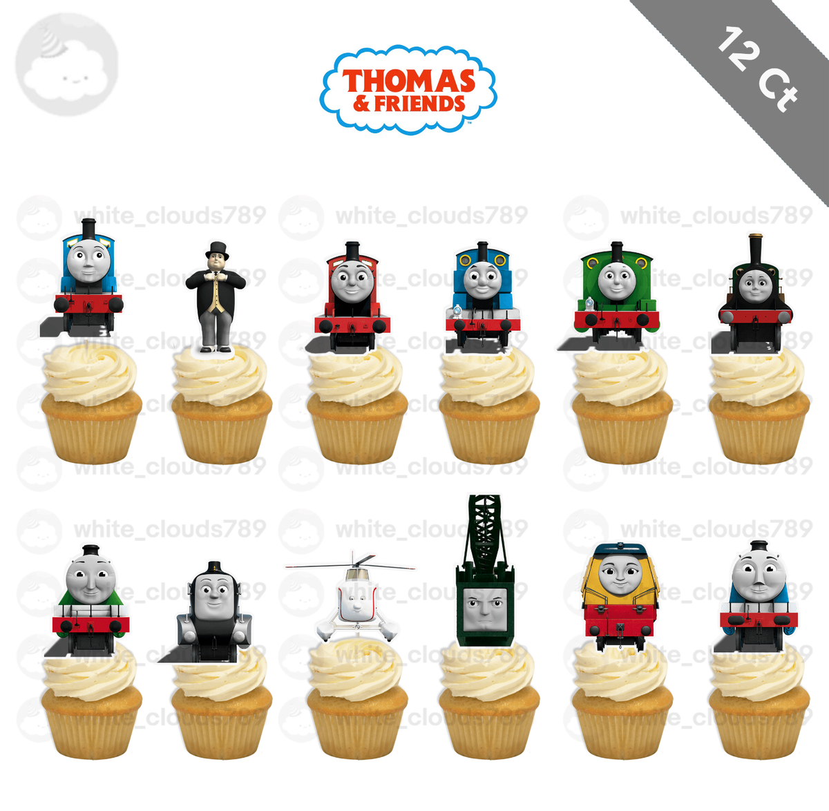 Thomas The Train Cupcake Toppers