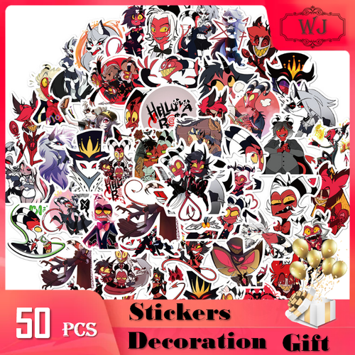 50pcs Helluva Boss Stickers Cartoon Anime Vinyl Decal Phone Laptop ...