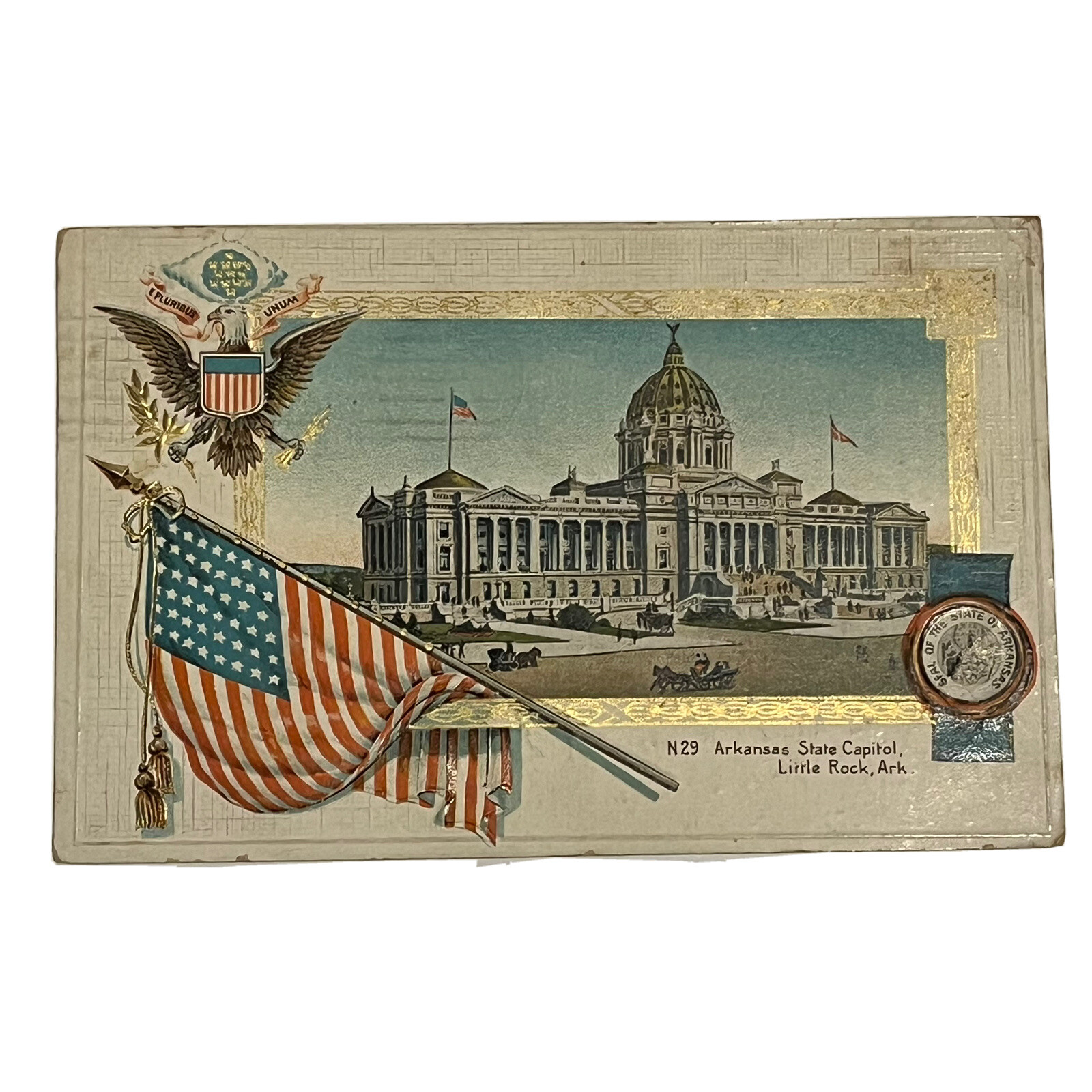 Vintage Little Rock, AR State Capitol Postcard Posted 1909 Arkansas ...