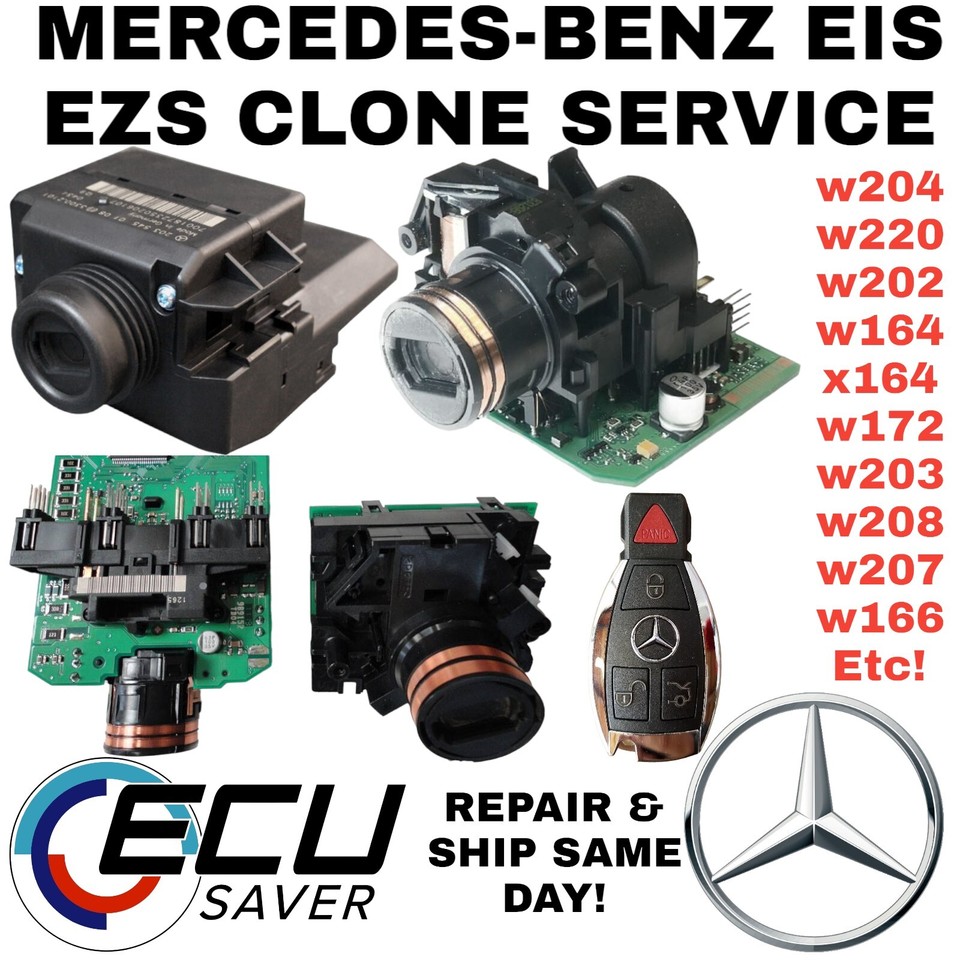 🔥 MERCEDES BENZ IGNITION SWITCH EIS EZS CLONE SERVICE! ML W164 GL X164 ...