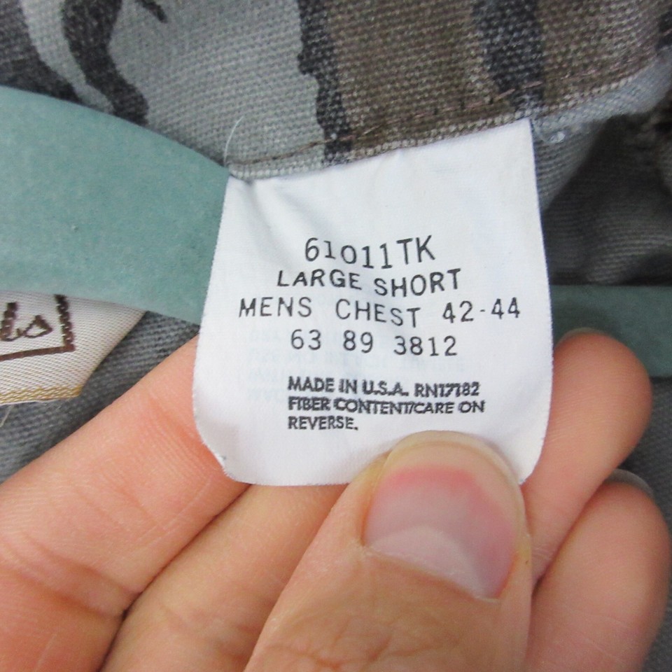 Walls Coveralls Mens Large Short Brown Trebark Camouflage USA Vintage ...