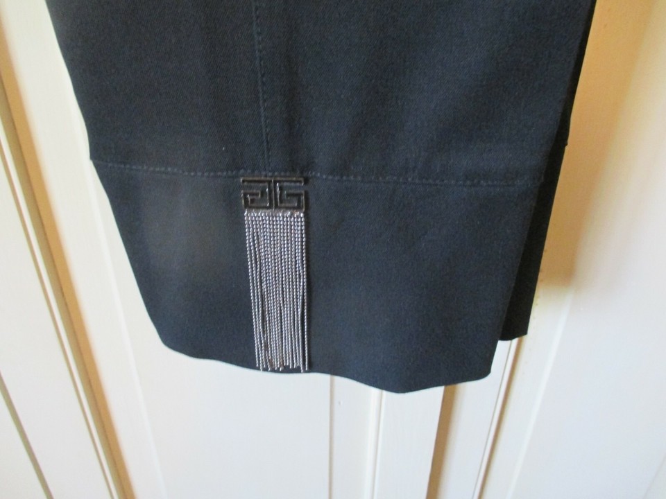 NWOT Absolu Paris Capri Pant Fr 44 BLACK w/Silver chains at ankle ...